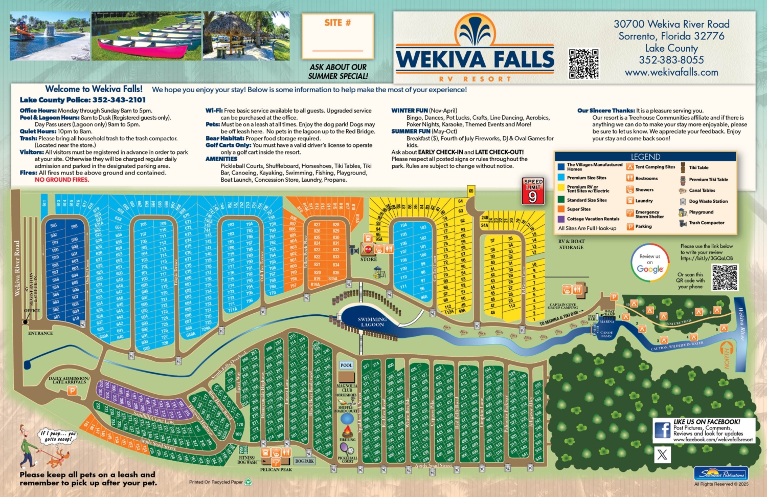 Wekiva Falls RV Resort | Resort Map | Resort Map